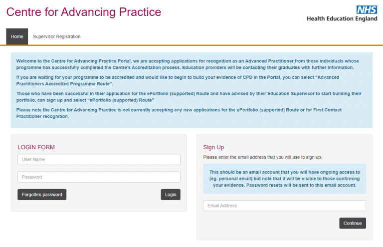Accredited Programmes - Advanced Practice