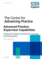 Advanced Practice Supervisor Capabilities - Advanced Practice